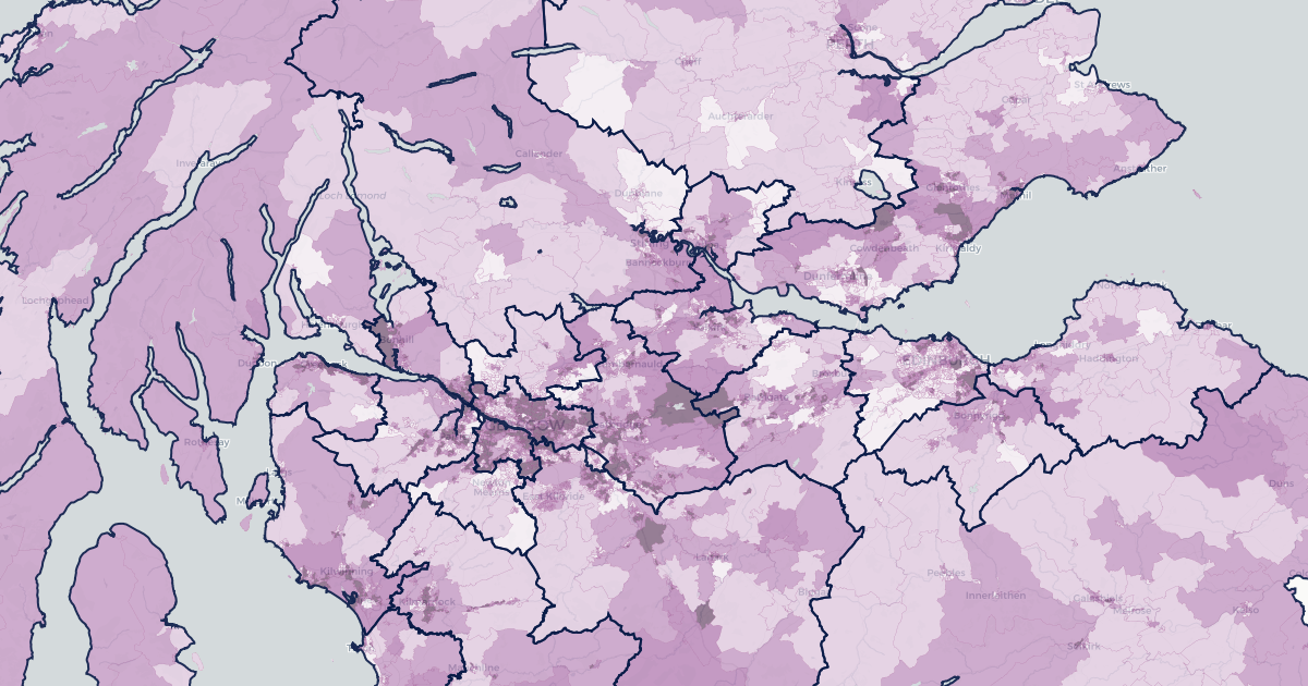 Deprivation Map of Scotland 2016