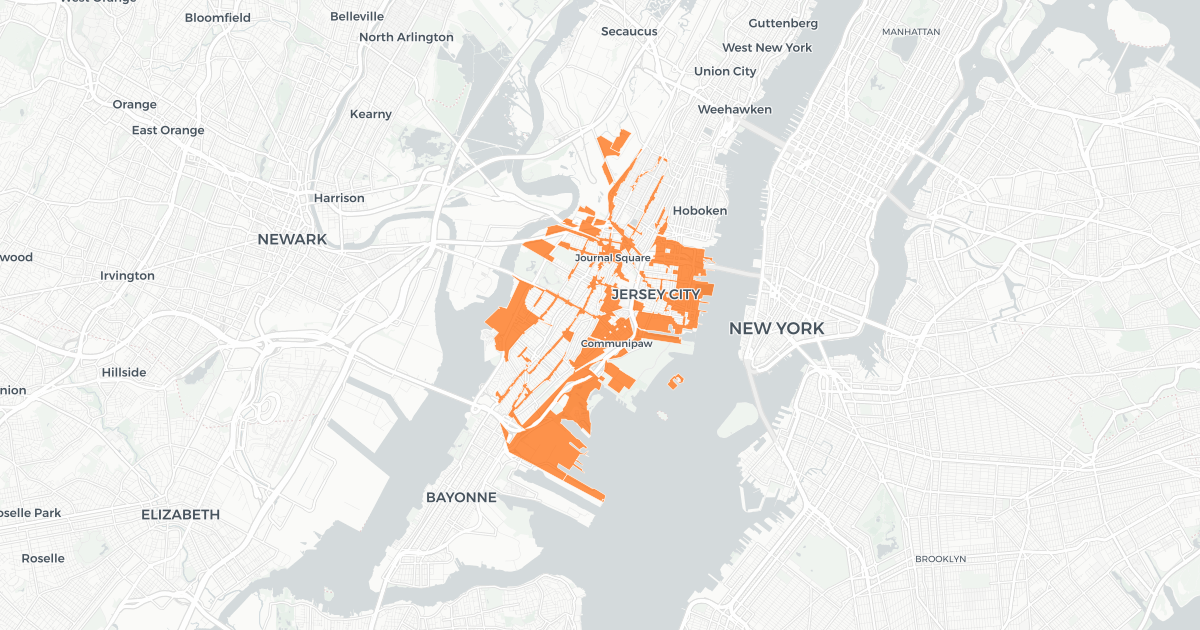 jersey city urban enterprise zone uez map