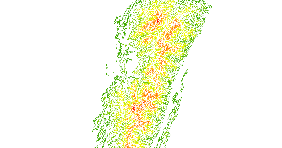 台灣等高線圖 Taiwan Contour Map