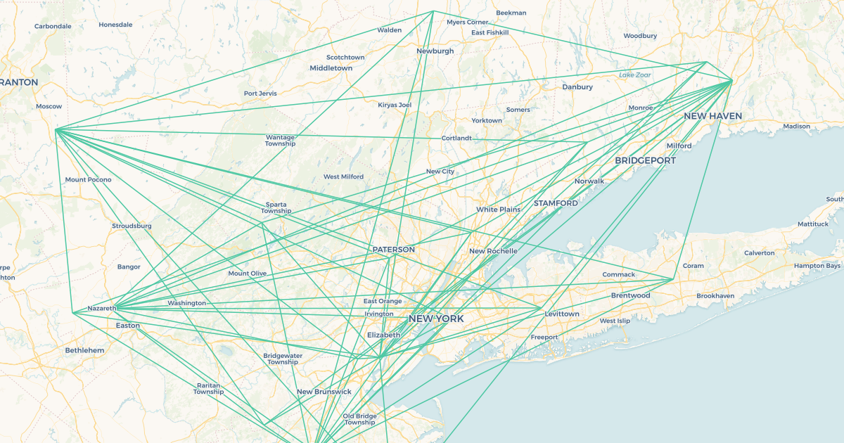 Origin-Destination Matrix Map