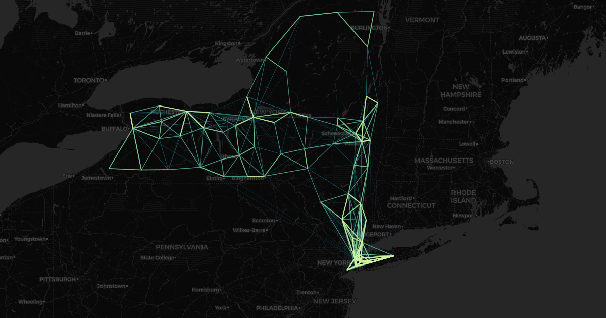 NY Commuter Flow Map